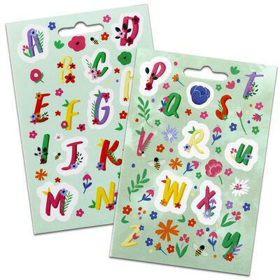 The Beautiful. Letters and Florals Sticker Book