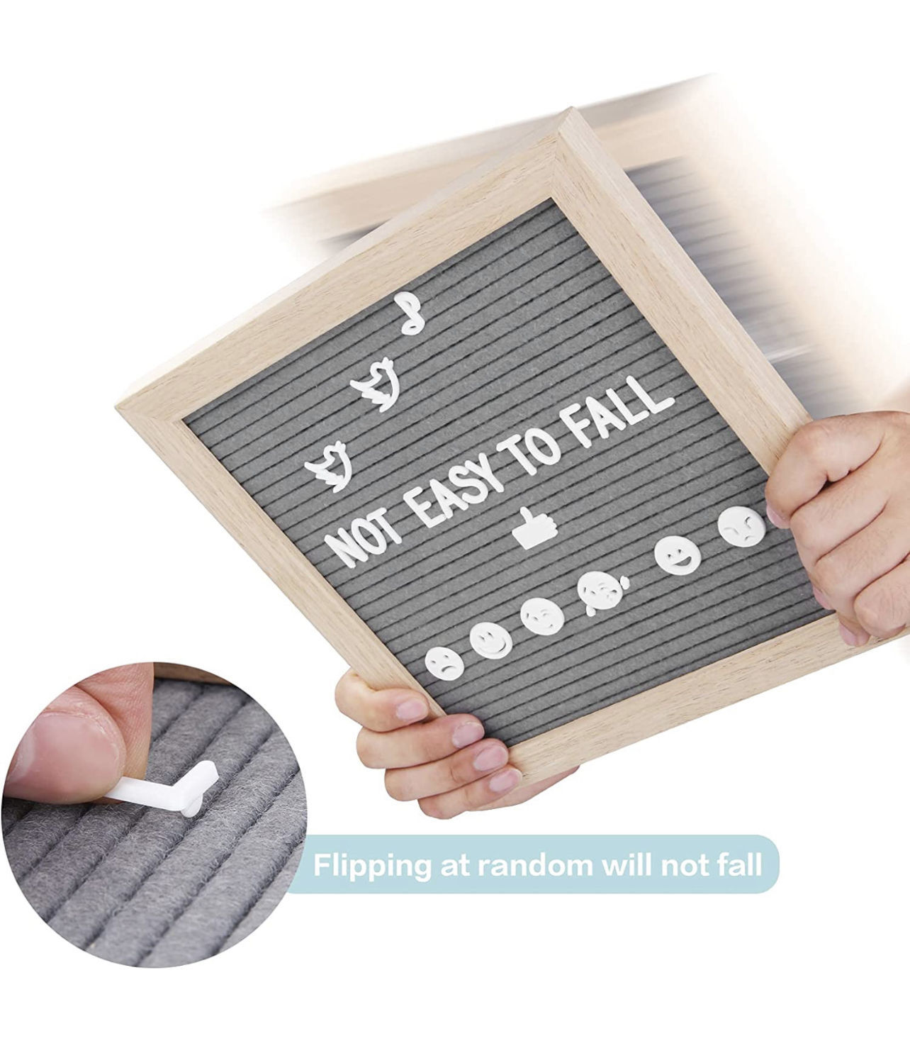The Beautiful. Grey Square Letter Board