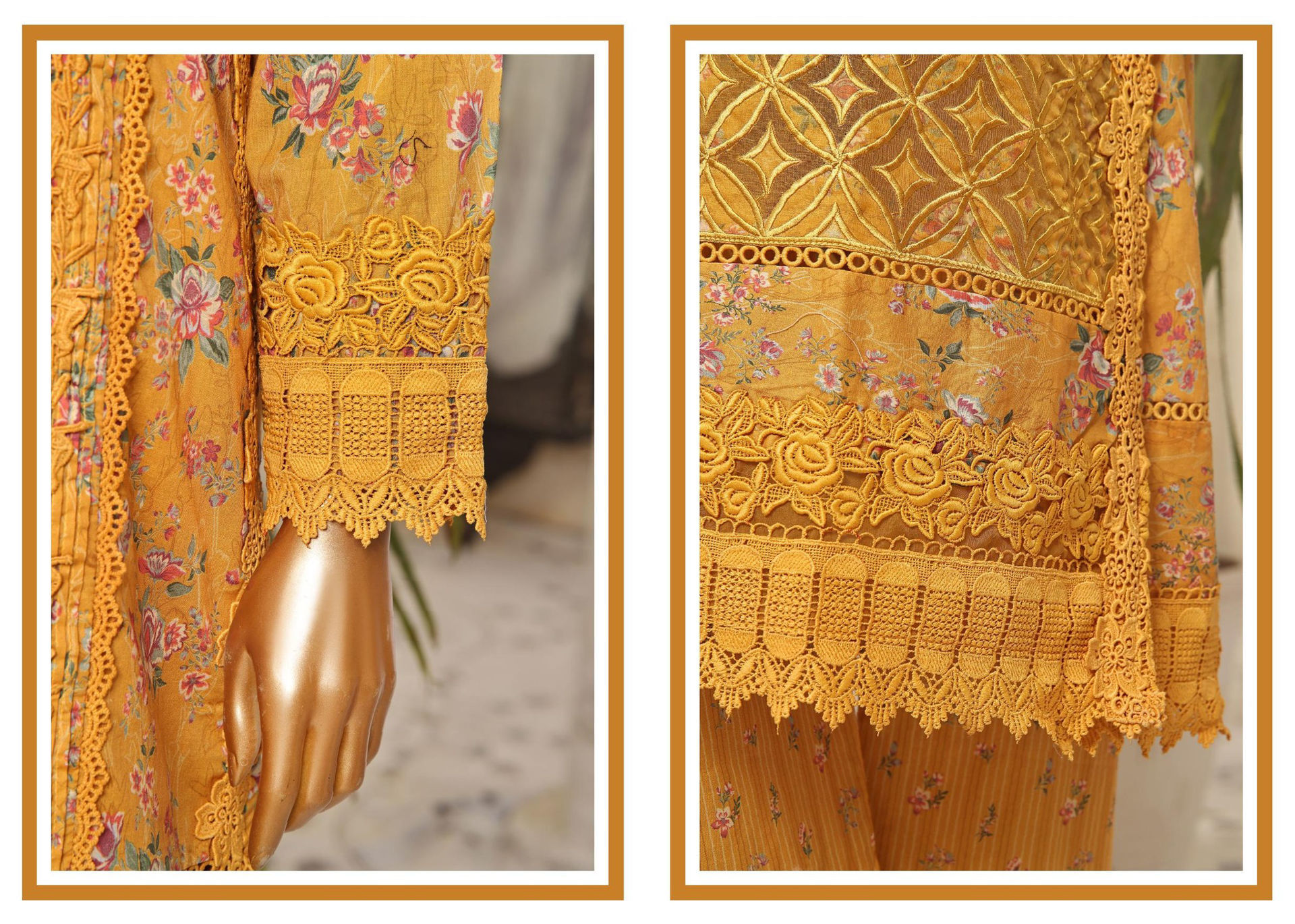 The Beautiful. SIZE- L: EMBROIDERED LAWN COLLECTION