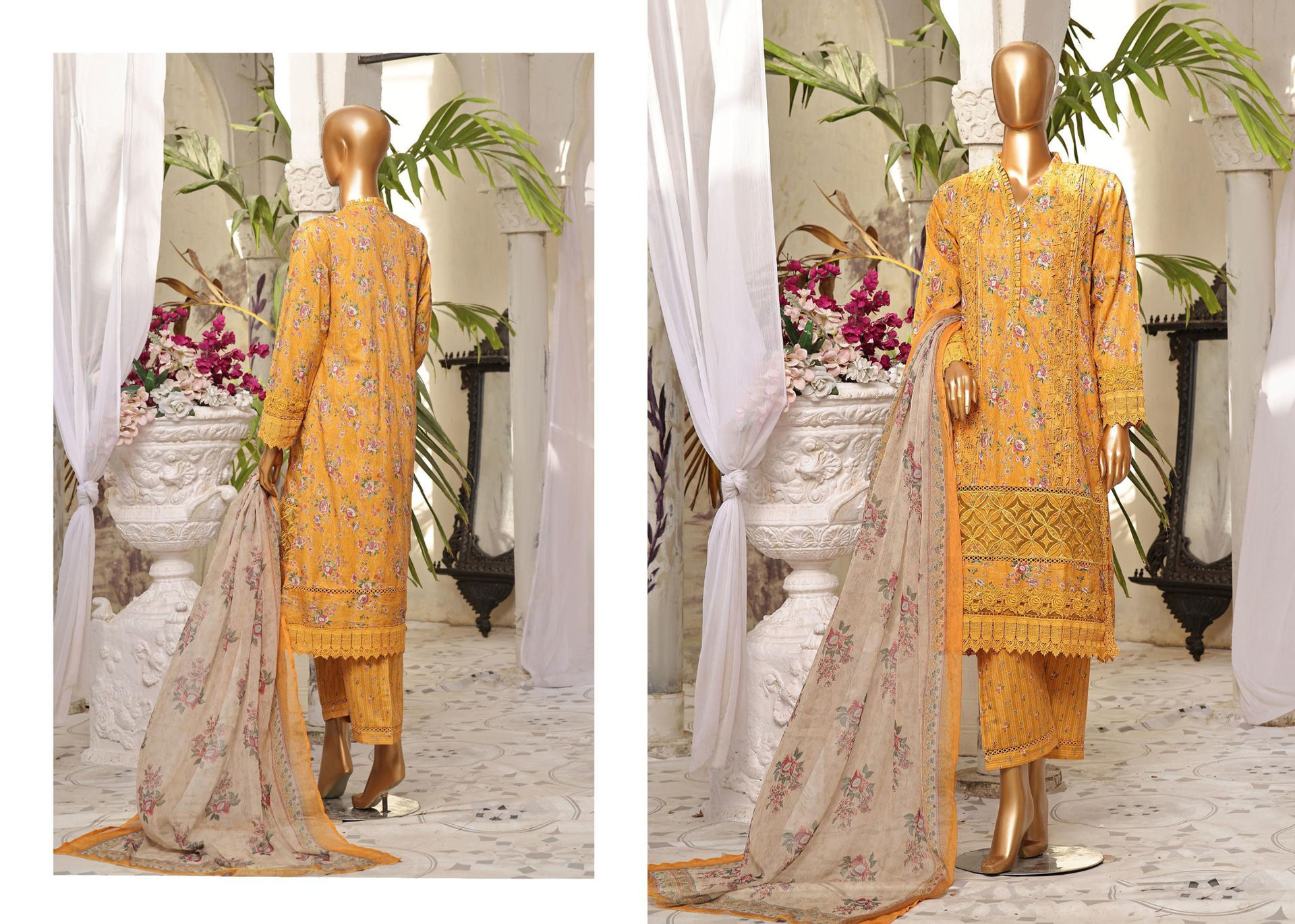 The Beautiful. SIZE- L: EMBROIDERED LAWN COLLECTION