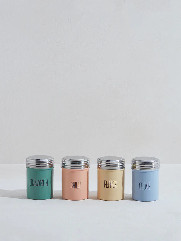 The Beautiful. Multicolour Spice Containers - (Set of 4)